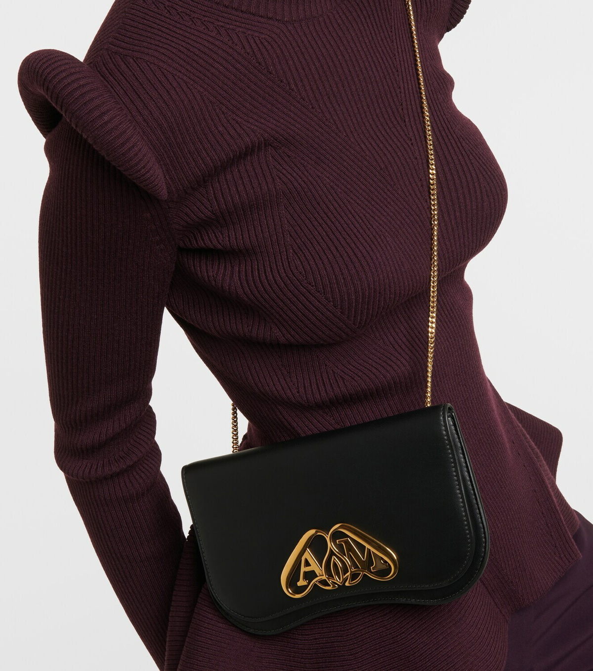 Alexander McQueen Leather phone case on chain Alexander McQueen