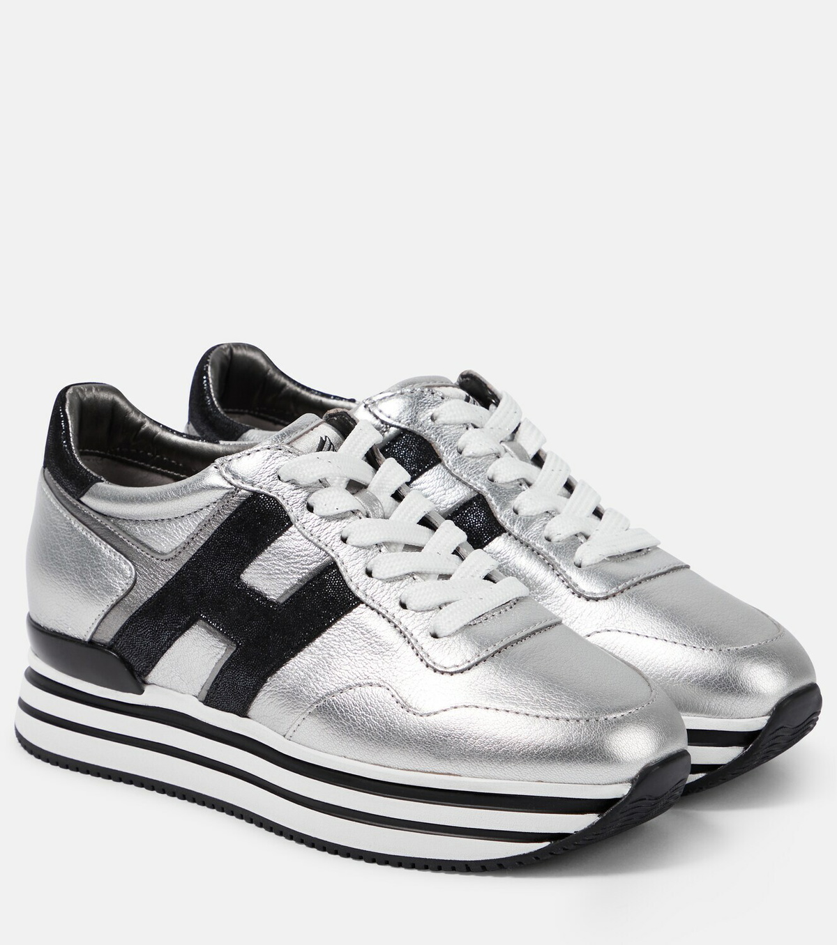 Hogan Midi H222 metallic leather sneakers Hogan