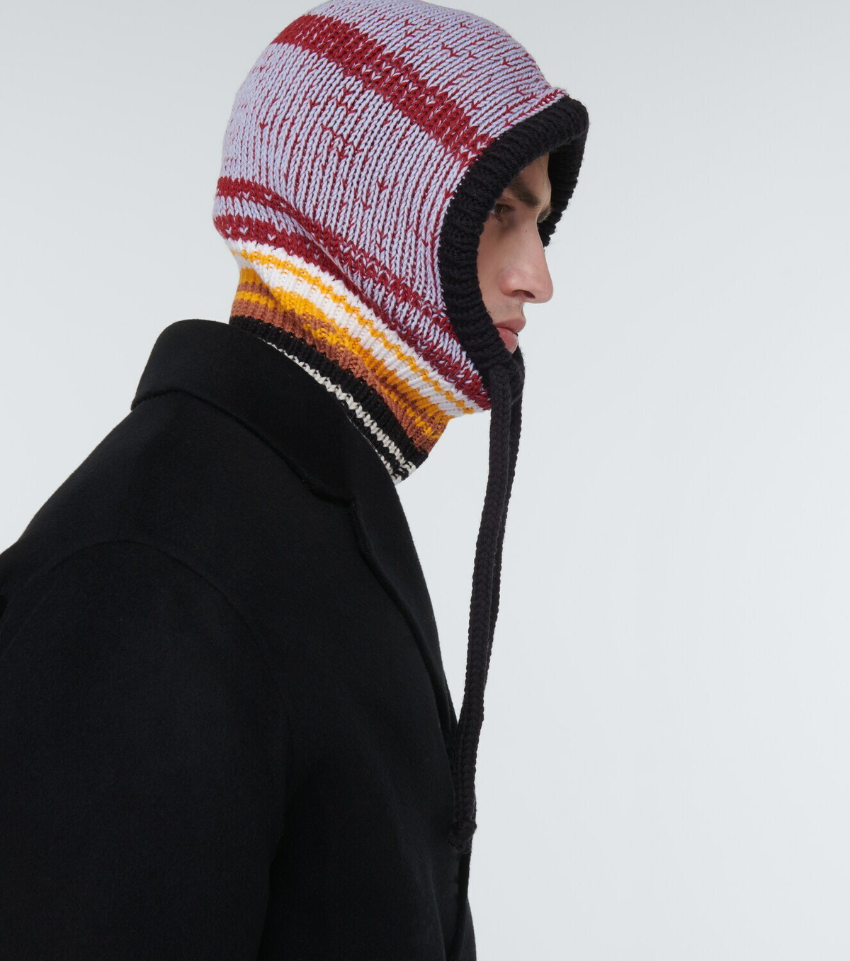 Marni Striped virgin wool ski mask Marni