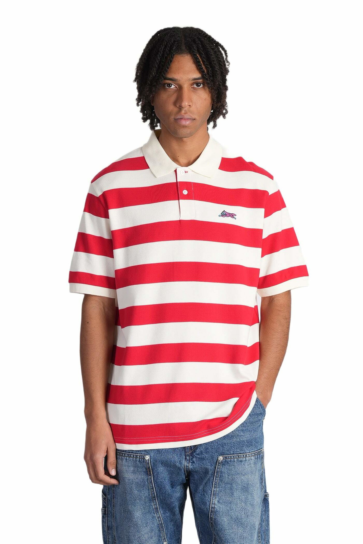Icecream Polo In Red Cotton ICECREAM