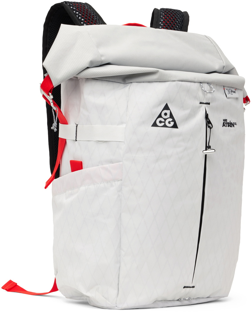 Nike White & Gray Aysén Backpack Nike