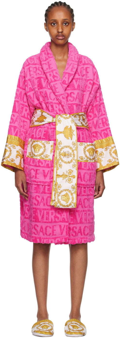 Versace Underwear Pink 'I Heart Baroque' Robe Versace Underwear
