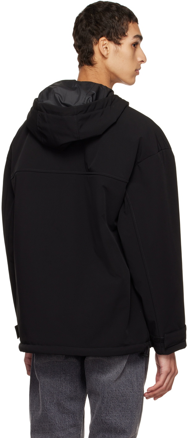 Hugo Black Hooded Windbreaker Jacket Hugo Boss