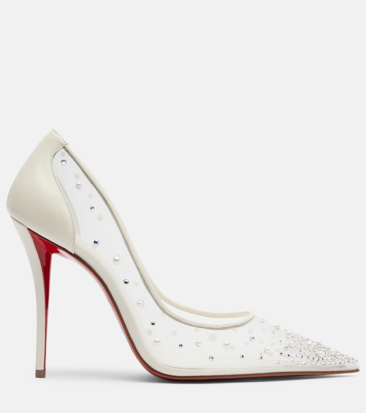 Christian Louboutin Miss Z Degrastrass Perla 100 mesh pumps Christian ...