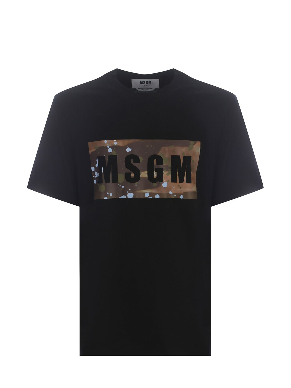 MSGM Camo Box Logo T-shirt MSGM