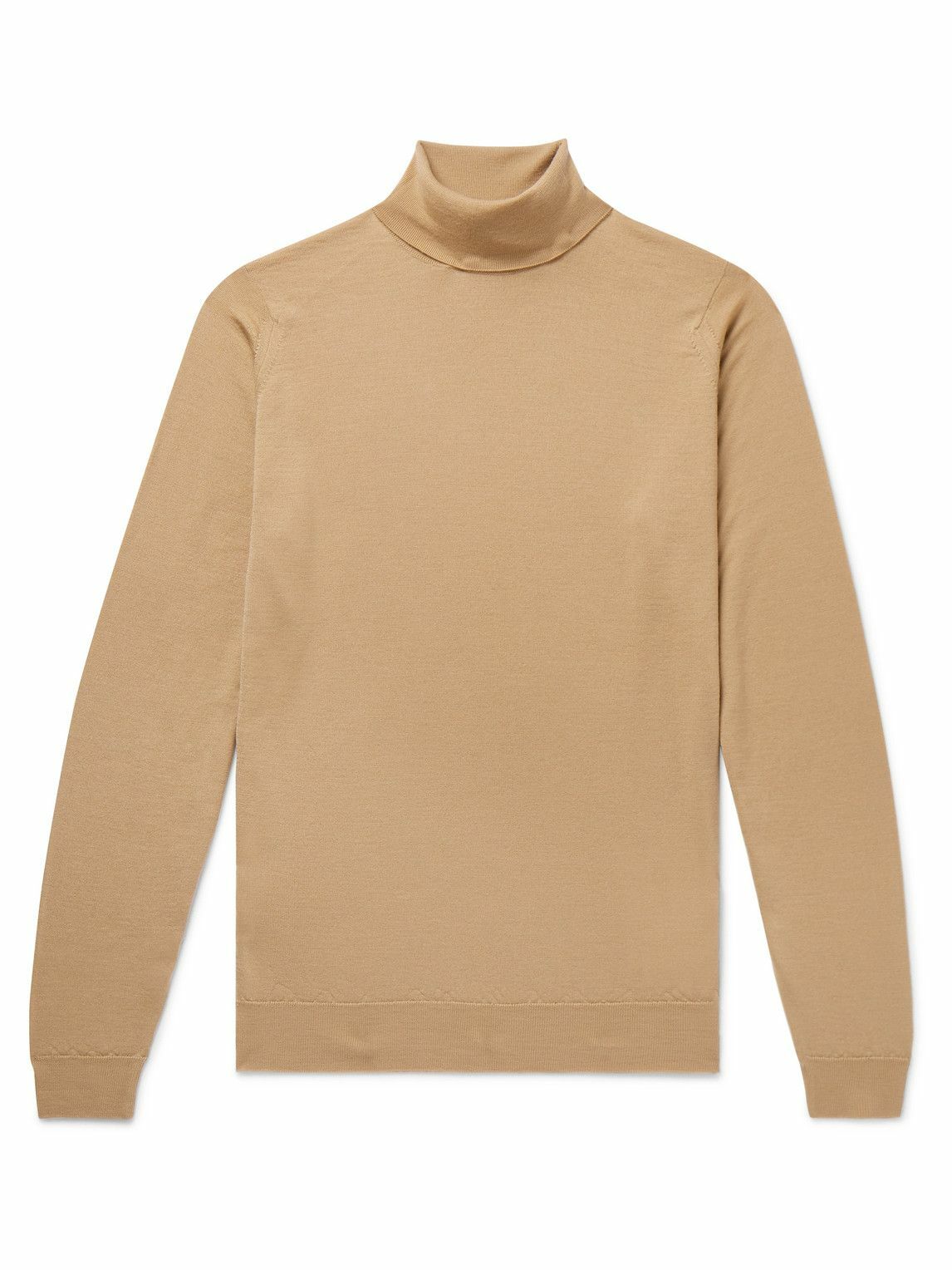 John Smedley - Cherwell Slim-Fit Merino Wool Rollneck Sweater - Brown ...