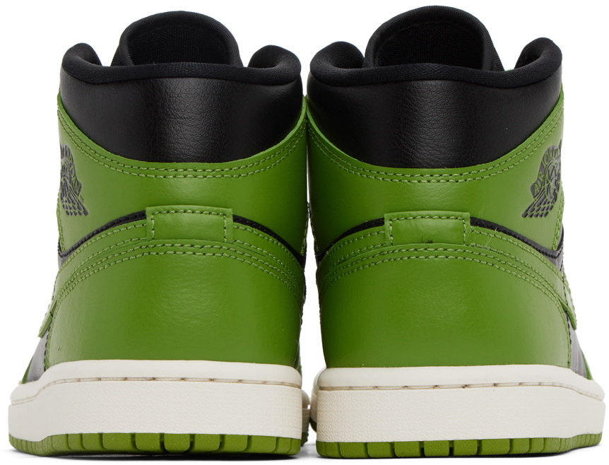 Nike Jordan Green & Black Air Jordan 1 Mid Sneakers Nike Jordan Brand