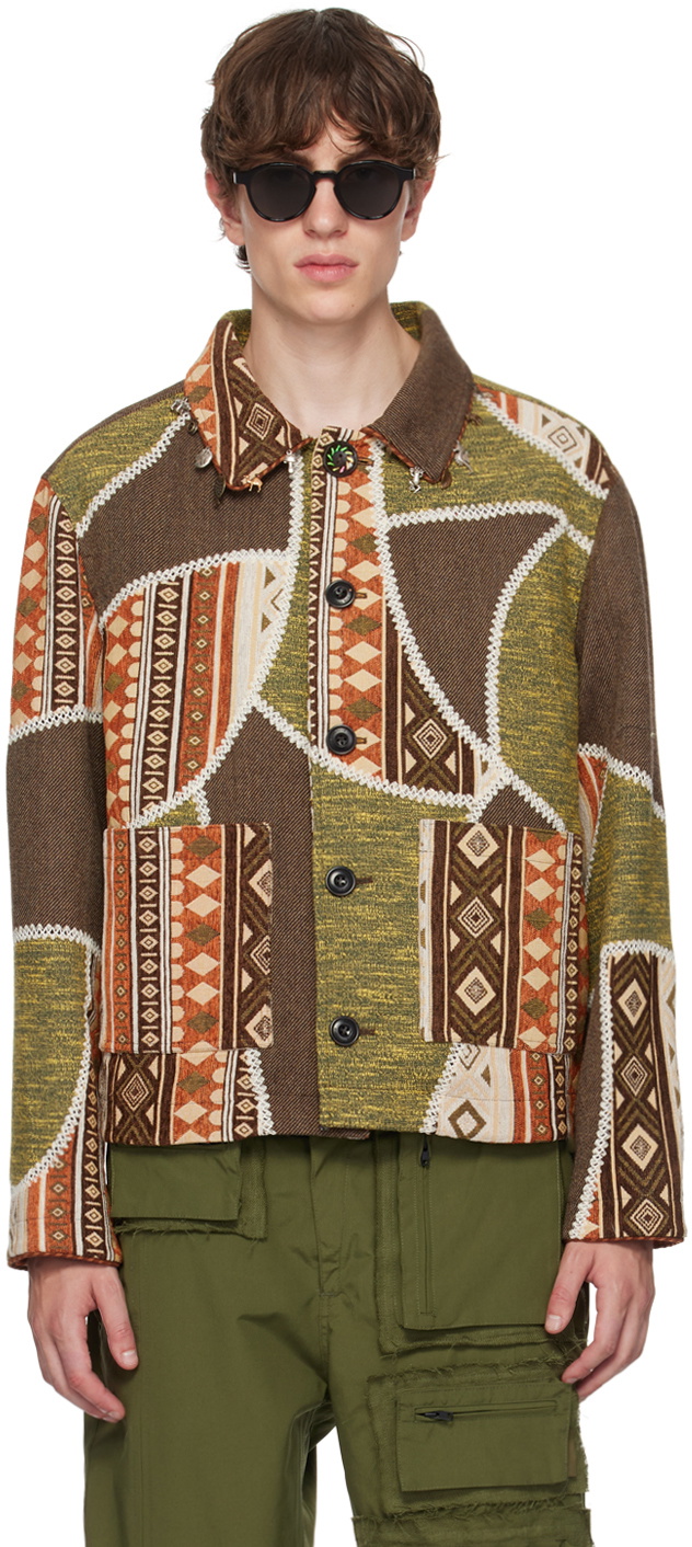 Andersson Bell Green & Brown Patchwork Jacket Andersson Bell