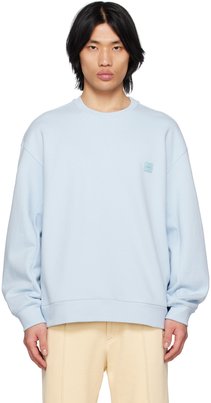 Solid Homme Blue Embroidered Sweatshirt Solid Homme