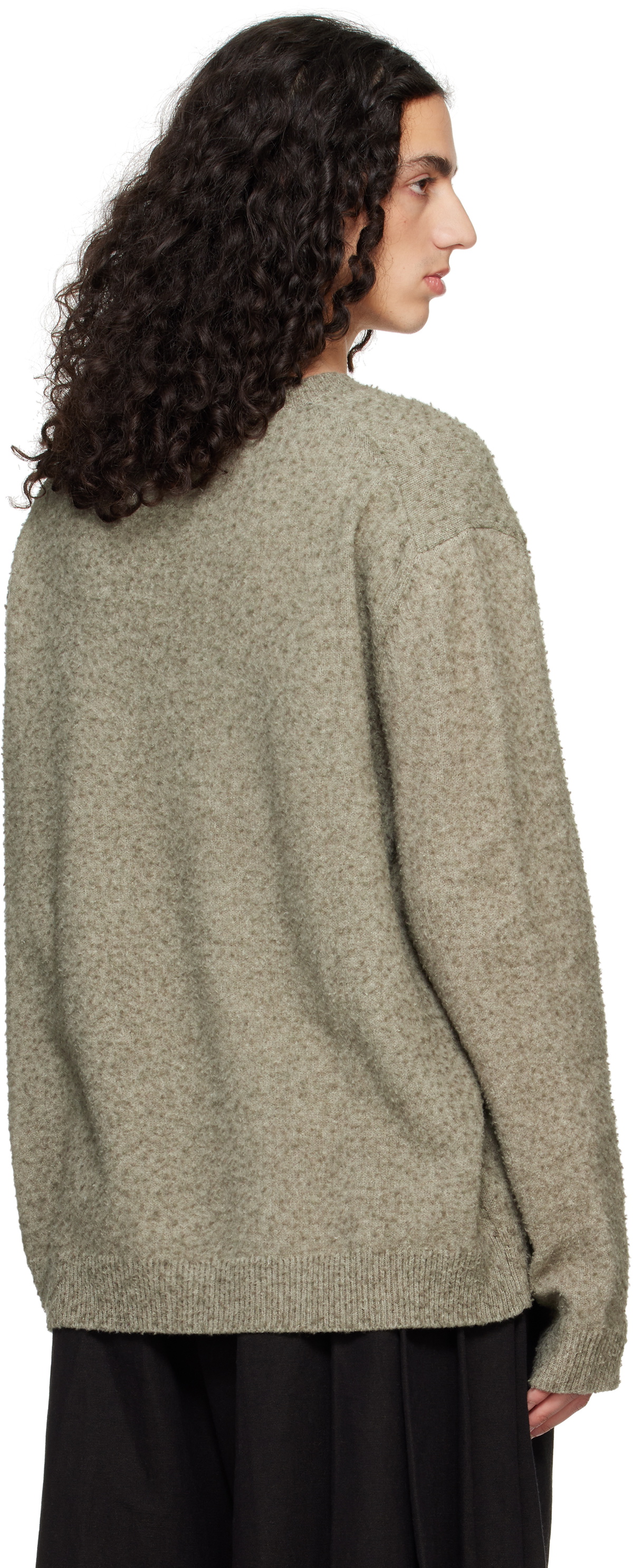 Maison Margiela Green Pilling Sweater Maison Margiela