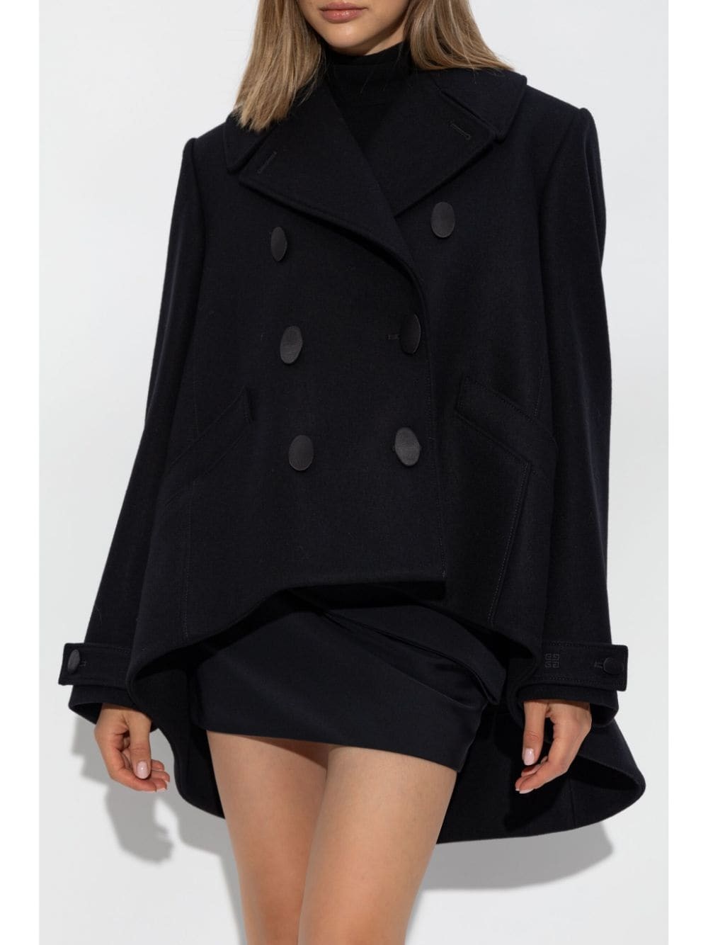 GIVENCHY - Wool Cropped Caban Coat Givenchy