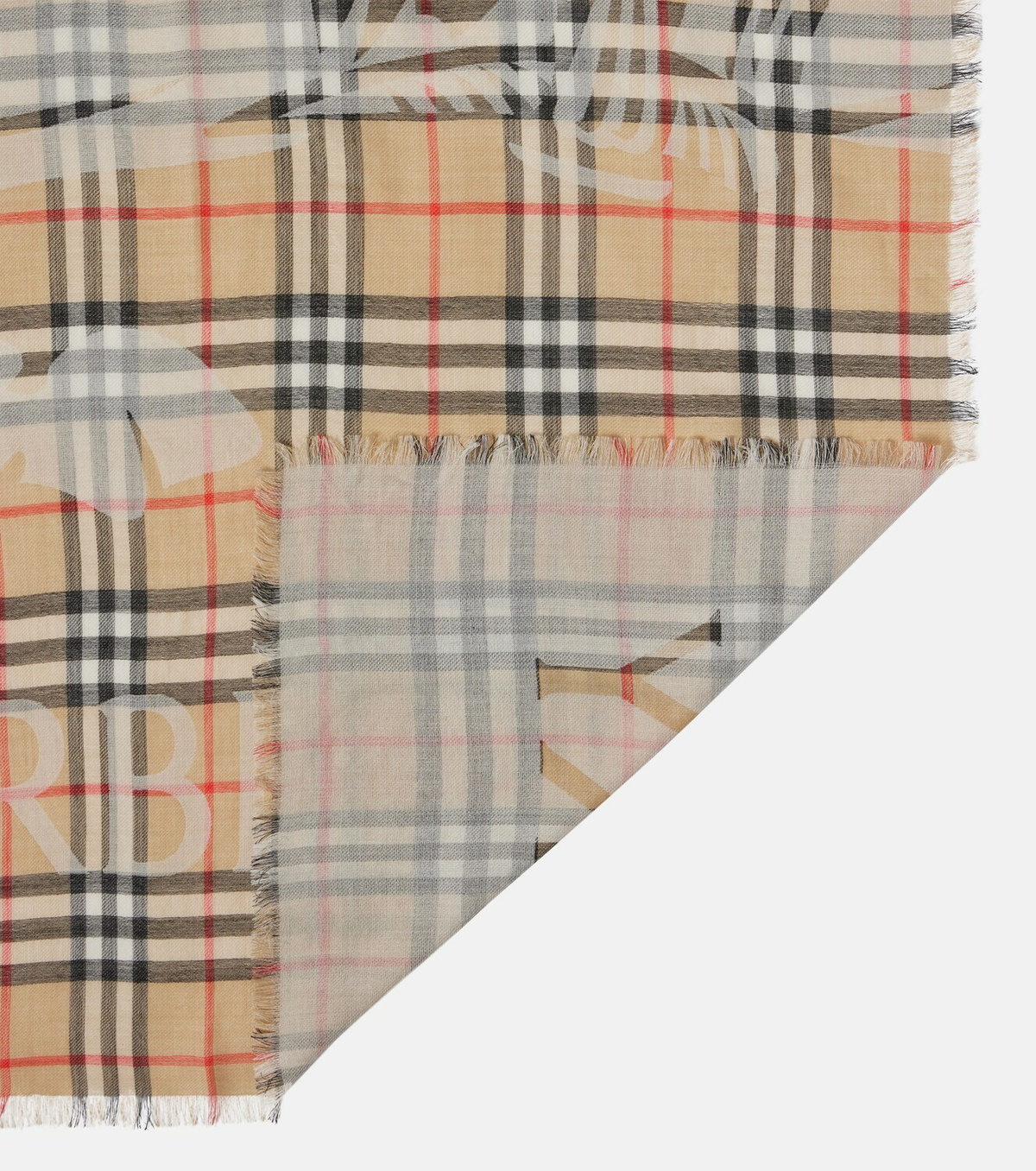 Burberry EKD Burberry Check wool and silk scarf Burberry