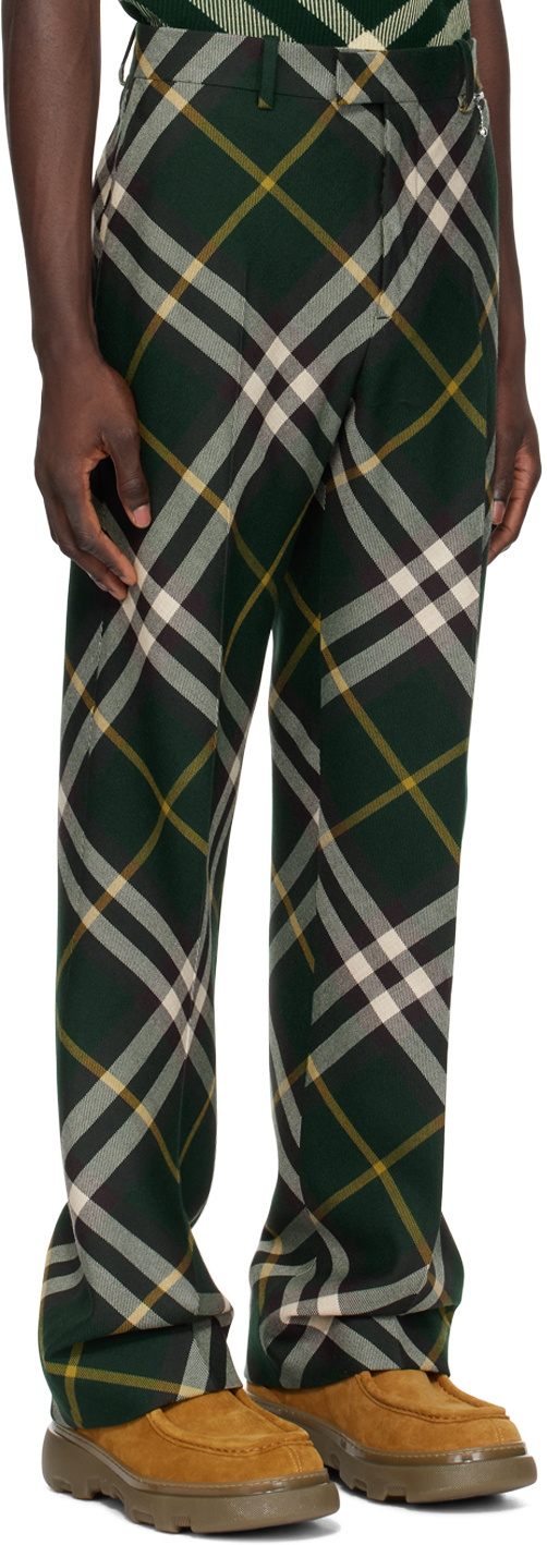 Burberry Green Check Trousers Burberry
