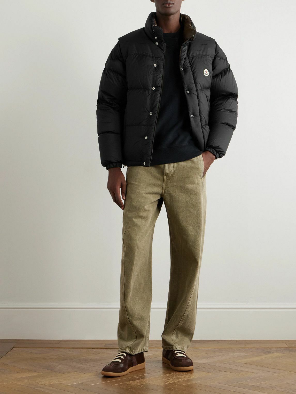Moncler - Reversible Convertible Canvas-Trimmed Quilted Shell Down ...