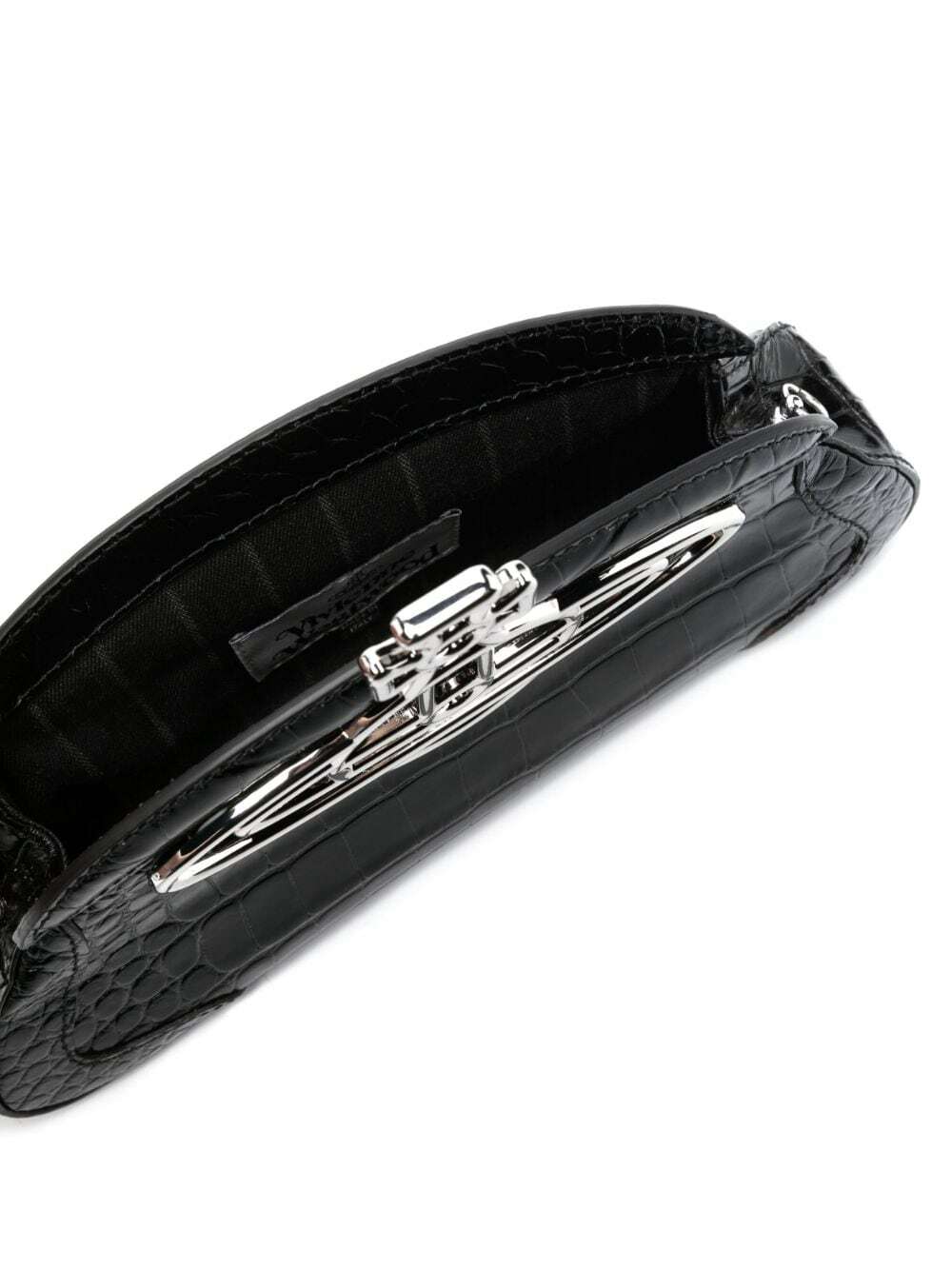 VIVIENNE WESTWOOD - Amber Croc Embossed Leather Clutch Bag Vivienne Westwood