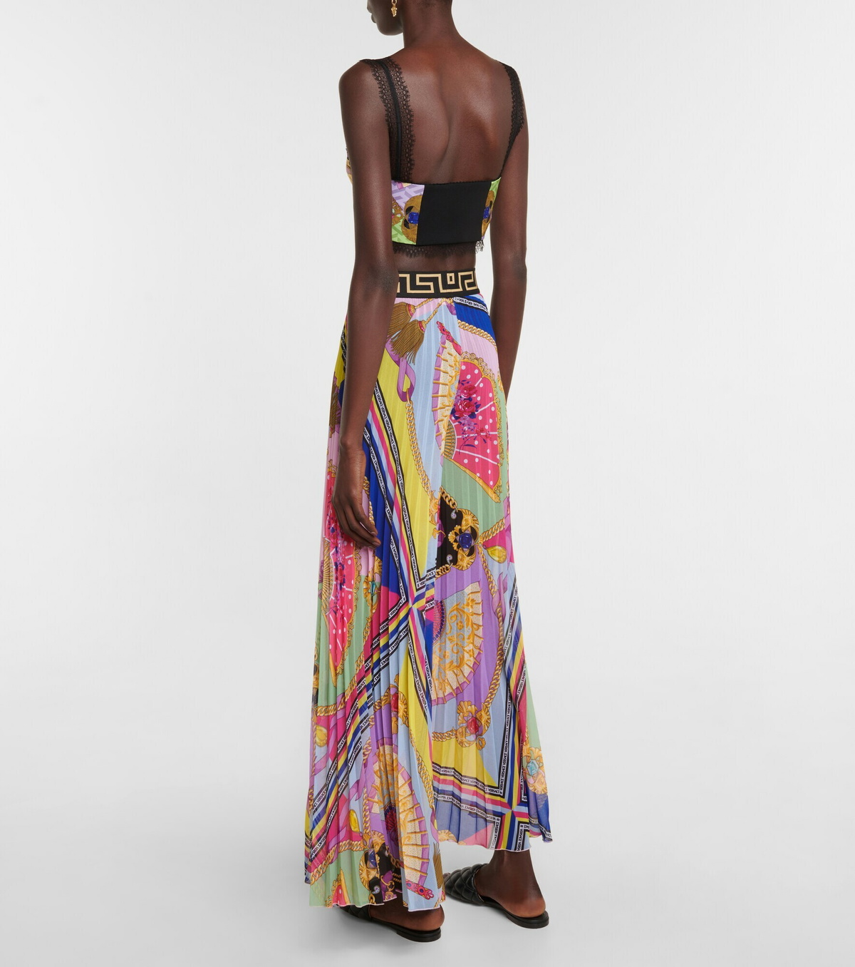 Versace - I Ventagli satin bralette Versace