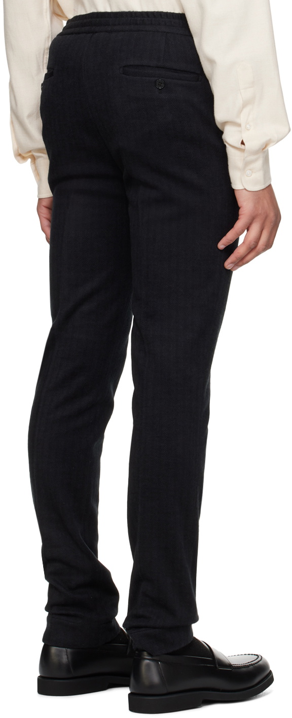 Ralph Lauren Purple Label Black Herringbone Trousers Ralph Lauren ...