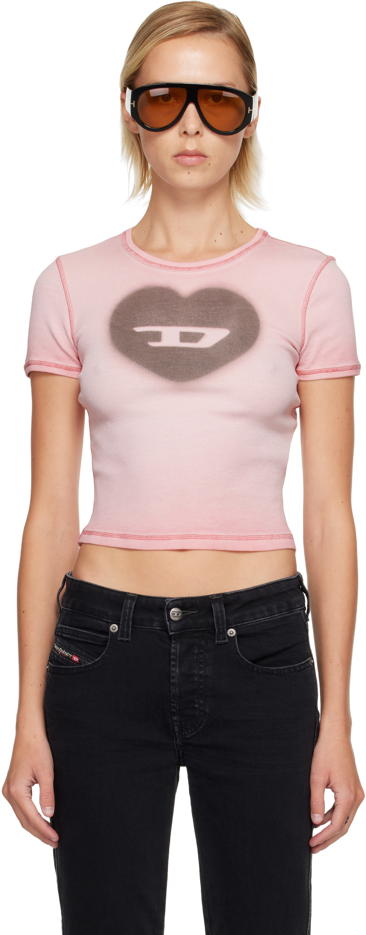 Diesel Pink T-Ele T-shirt Diesel