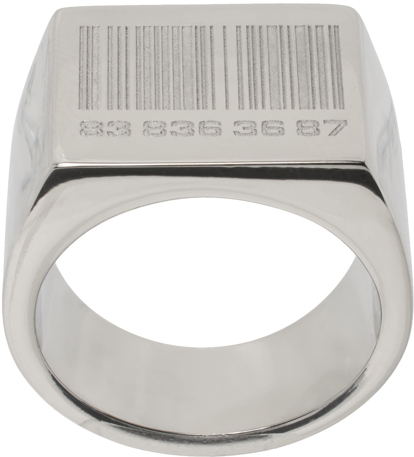 VTMNTS Silver Barcode Ring VTMNTS