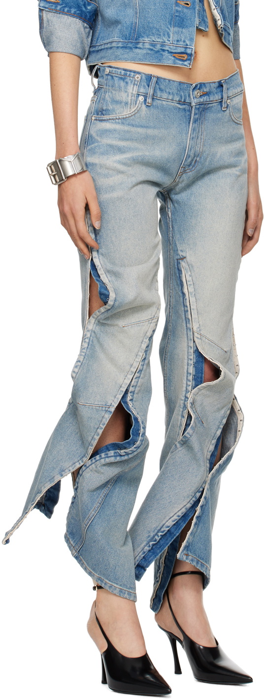 Y/Project Blue Hook & Eye Jeans Y/Project