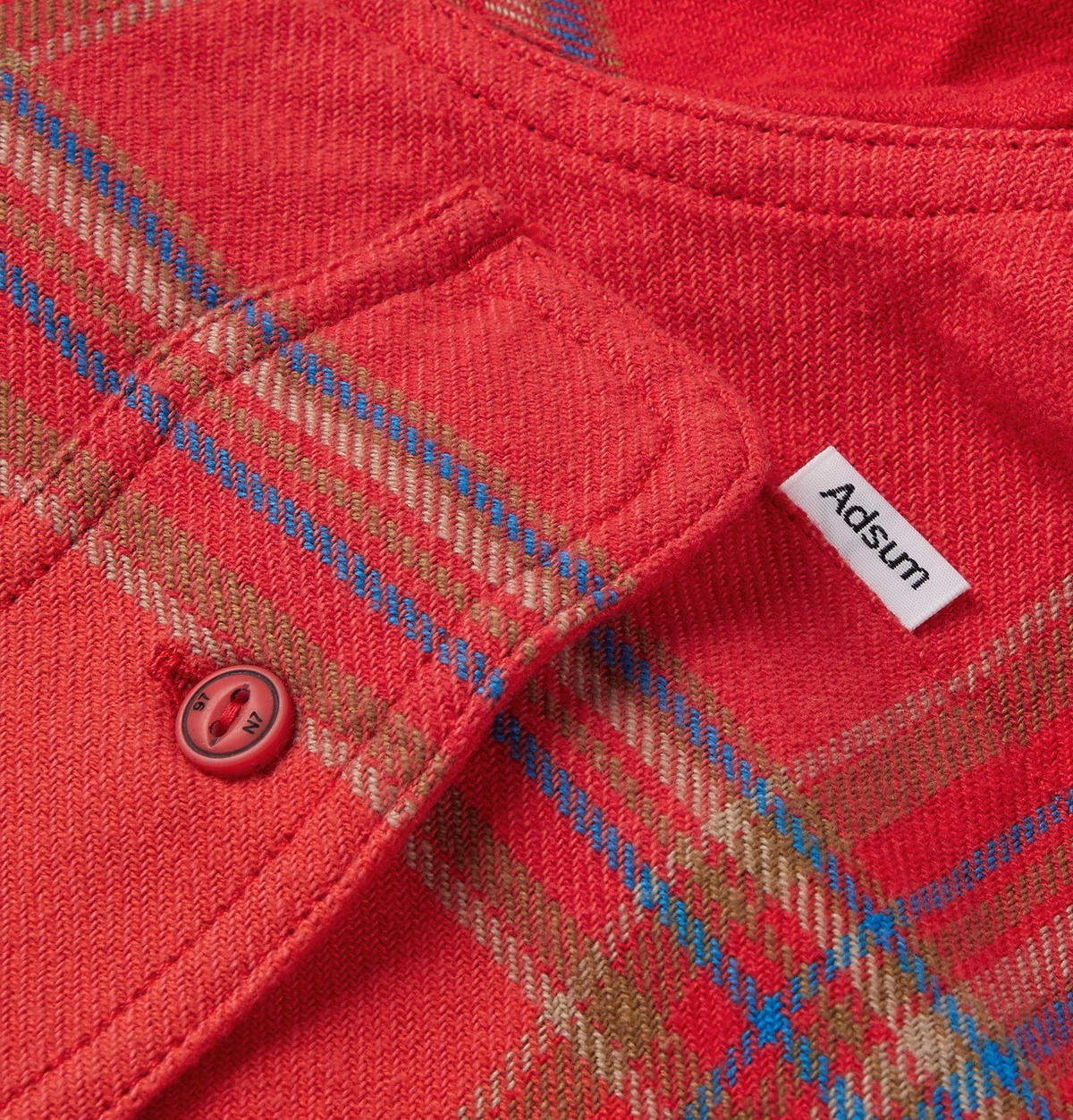 Adsum - Checked Cotton-Flannel Shirt - Orange Adsum