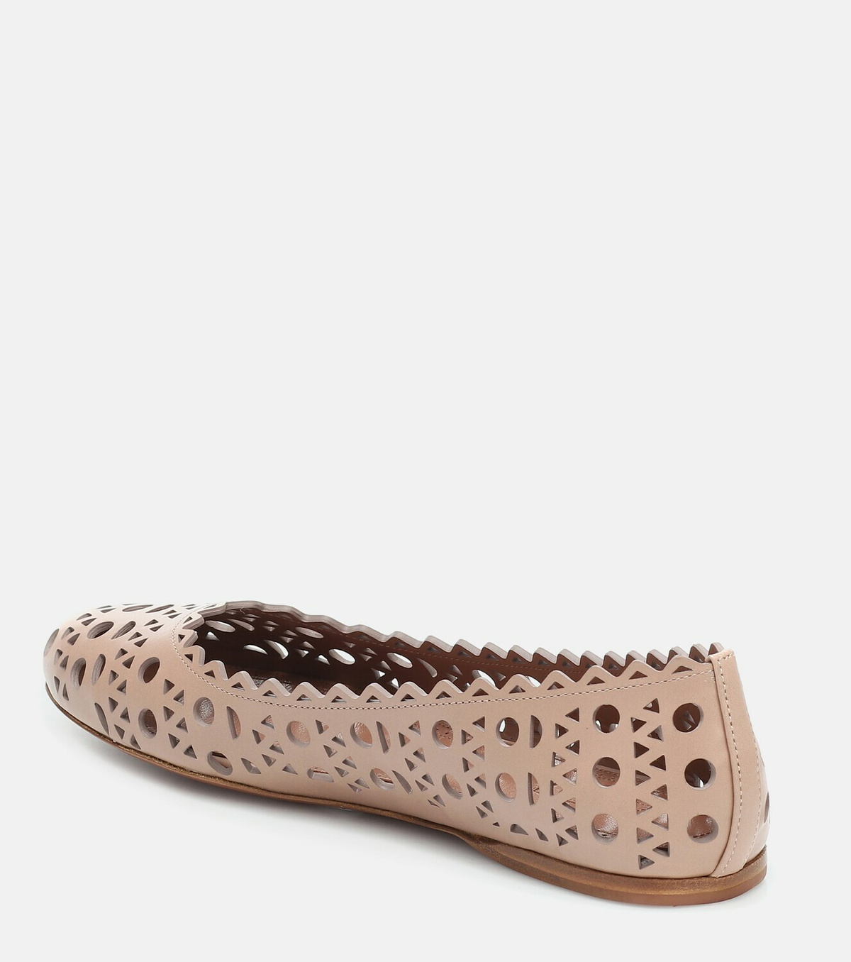 Alaïa Laser-cut leather ballet flats ALAÏA