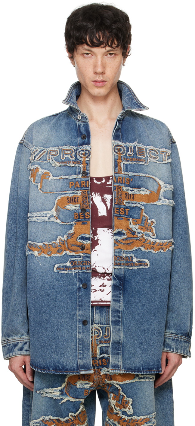 Y/Project Blue Paris' Best Patch Denim Shirt Y/Project