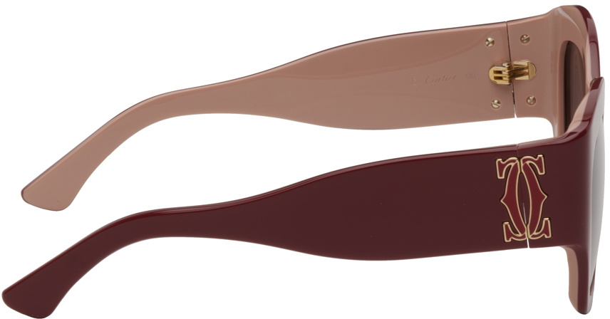 Cartier Burgundy Double C de Cartier Sunglasses Cartier