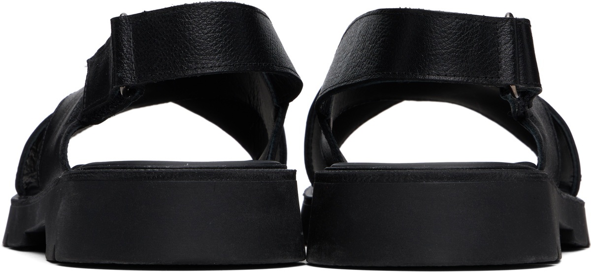KLEMAN Black Ilot Oak Sandals KLEMAN