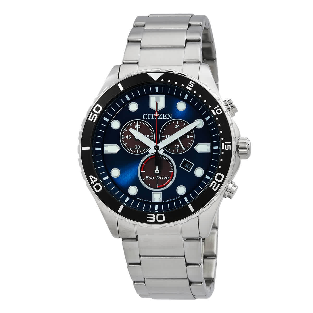 Citizen Eco-Drive Chrono Sporty-Aqua Chronograph Blue Dial Mens Watch ...