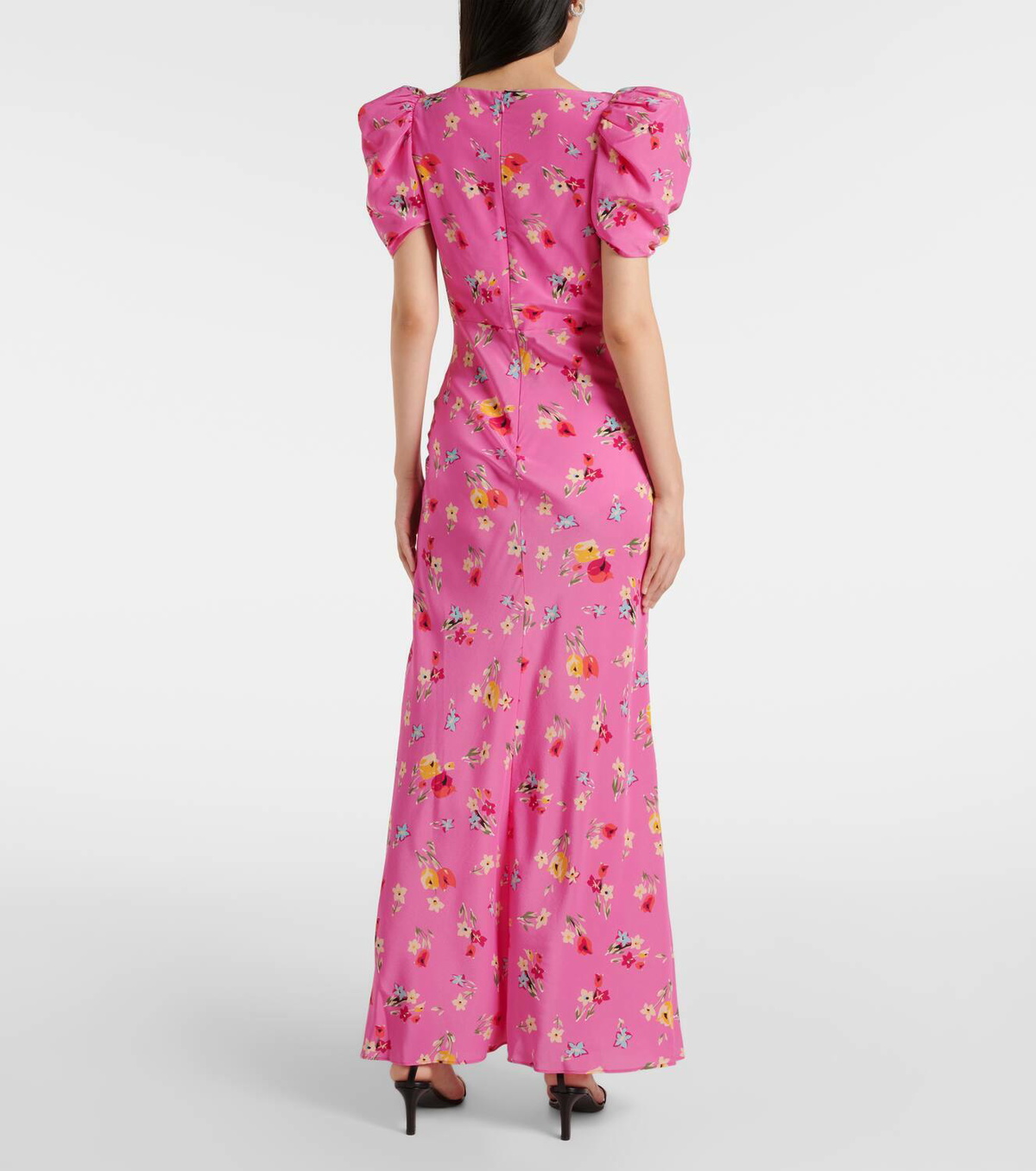 Rodarte Lace-trimmed silk maxi dress Rodarte