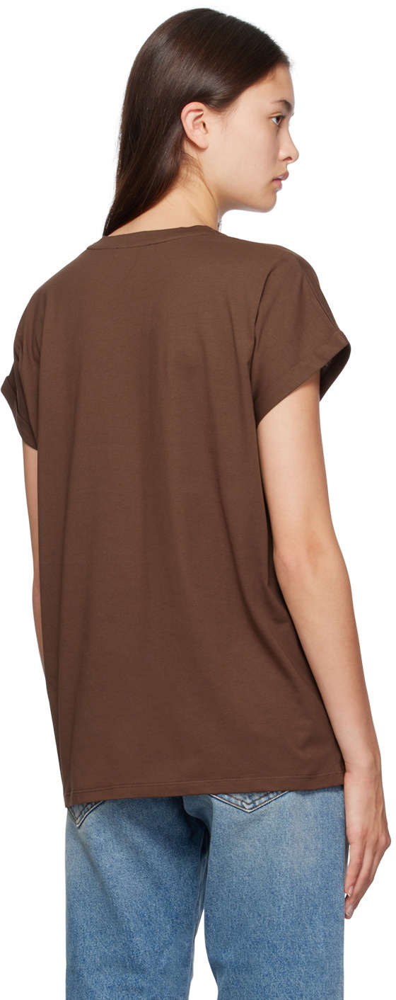 Balmain Brown Flock T-Shirt Balmain