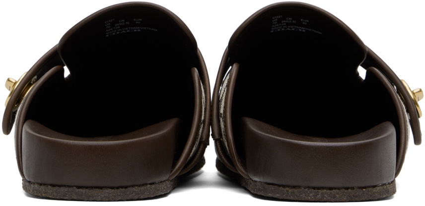 Coach 1941 Brown Signature Jacquard Clogs Coach 1941