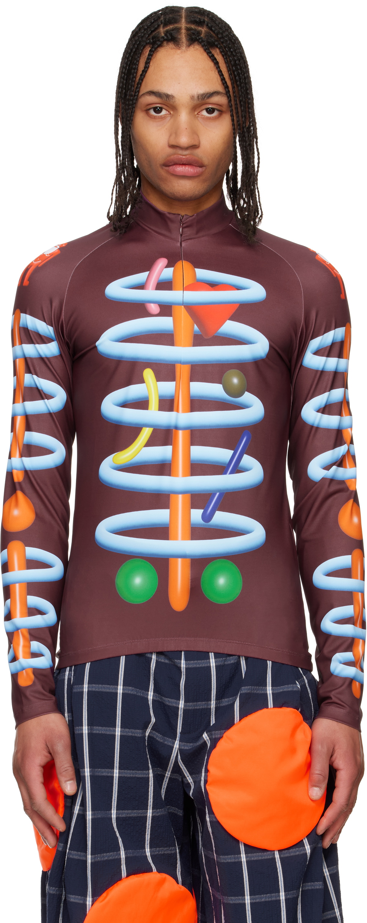 Walter Van Beirendonck Burgundy Void Clown Bike Turtleneck Walter Van Beirendonck