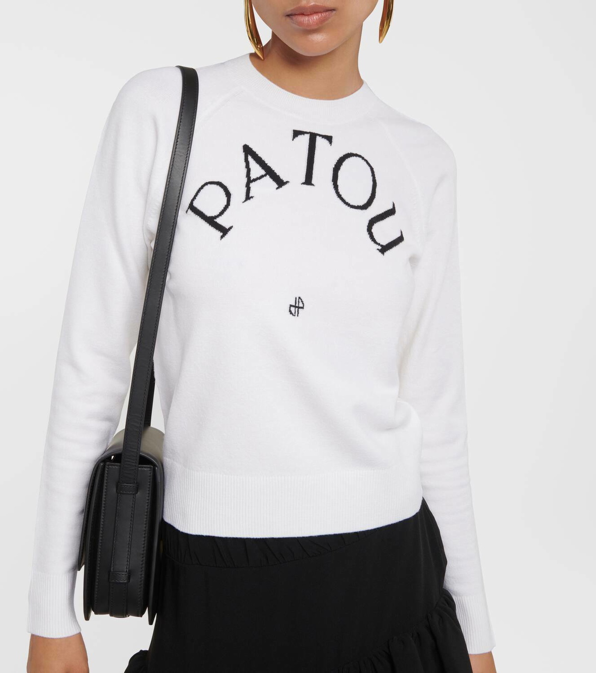 Patou Logo wool-blend jacquard sweater Patou