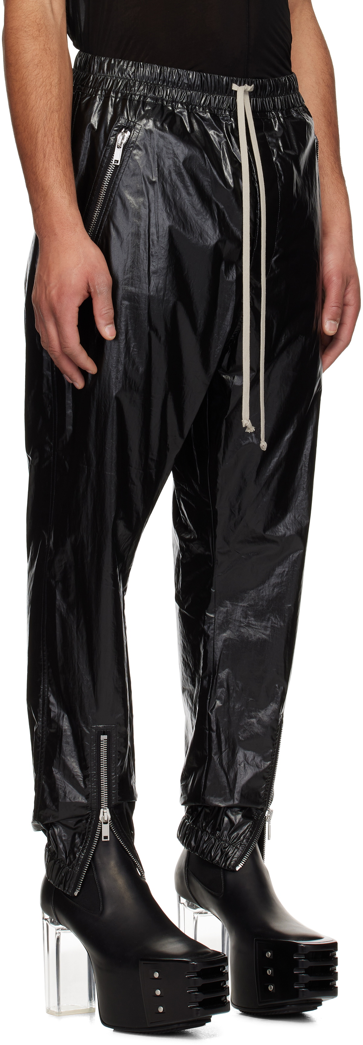 Rick Owens Black Hollywood Tecuatl Track Trousers Rick Owens