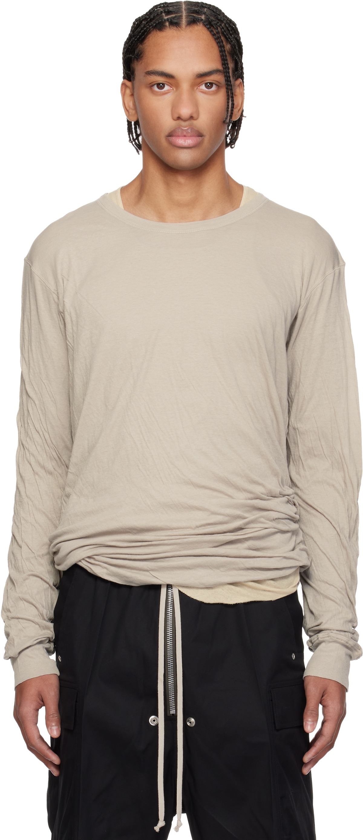 Rick Owens Off-White Temple Jumbo Double LS T-shirt Rick Owens