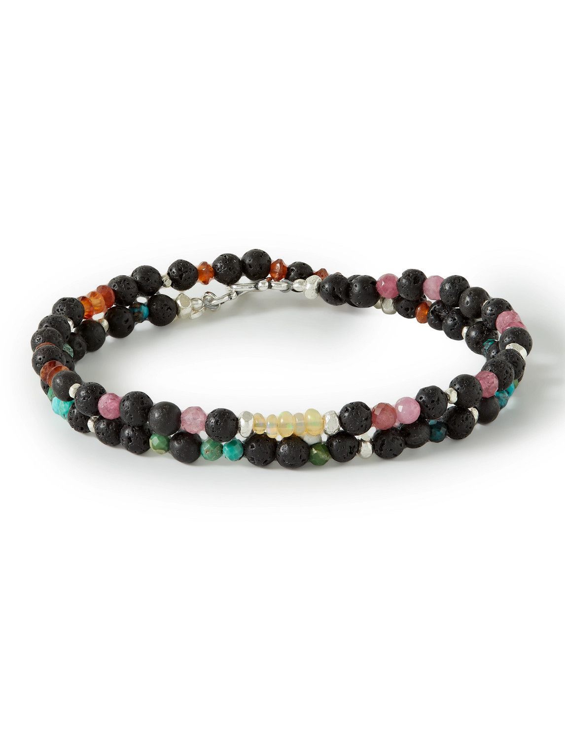 Peyote Bird - Mandalay Multi-Stone Silver Wrap Bracelet Peyote Bird