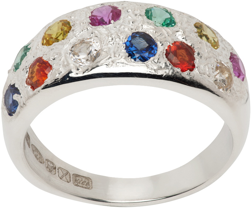 Bleue Burnham Silver Mini Riviera Ring Bleue Burnham