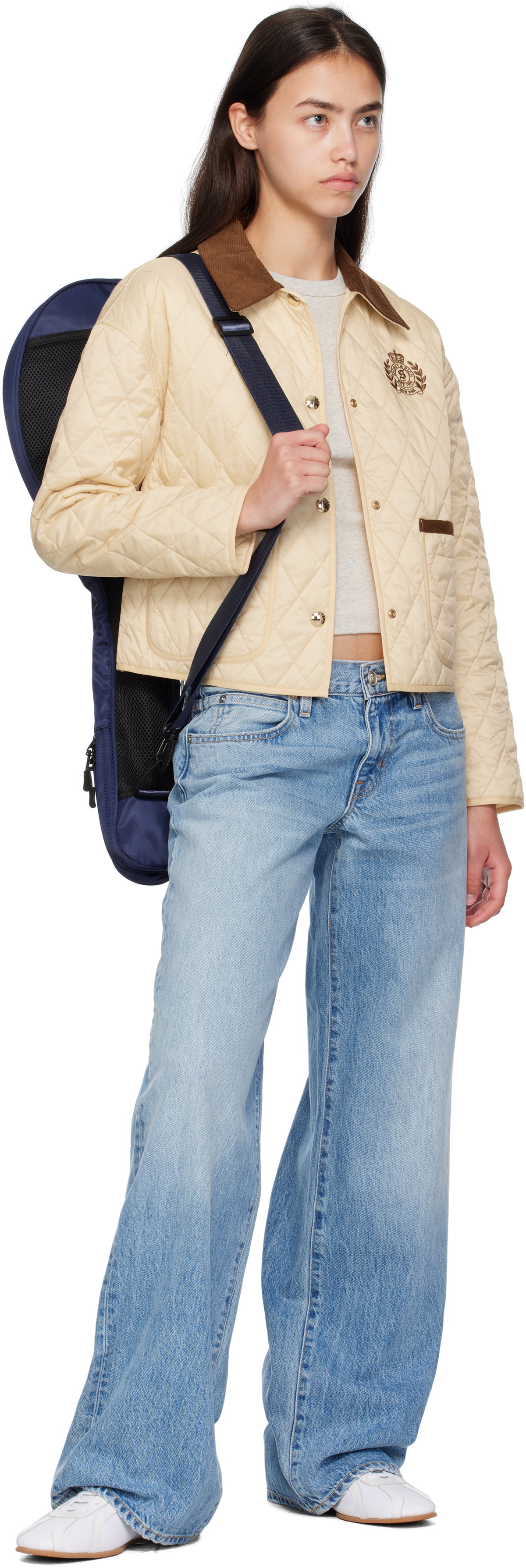 Sporty & Rich Navy Vendome Tennis Bag Sporty & Rich