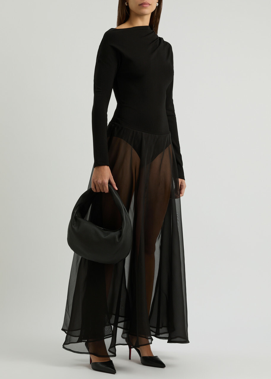 Esse Studios Aire Silk-organza and Stretch-jersey Maxi Dress Black Esse ...