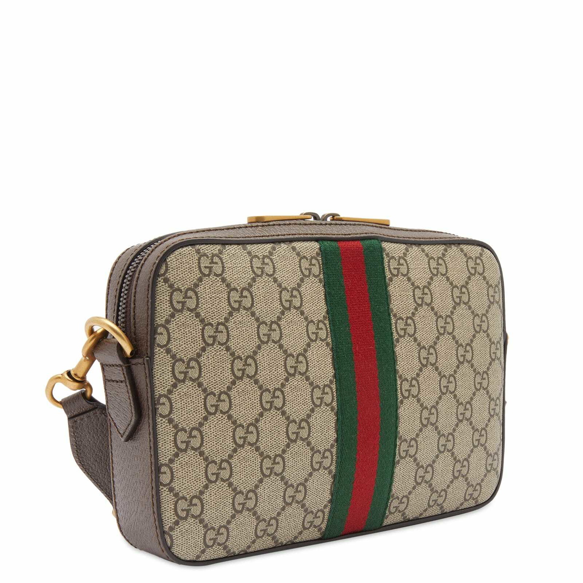 Gucci Men's Ophidia GG Monogram Camera Bag in Beige Gucci