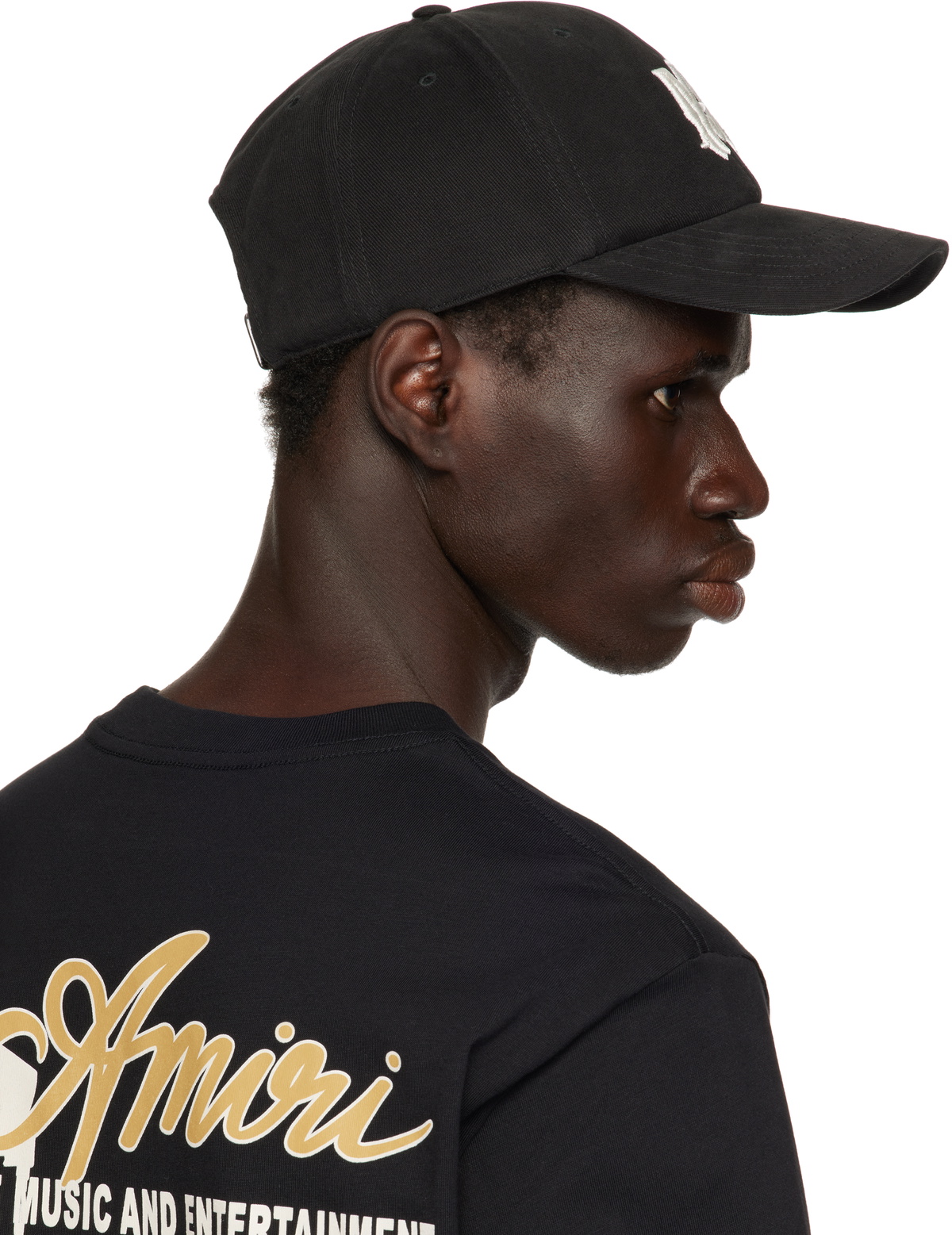 AMIRI Black Canvas 'MA' Cap Amiri