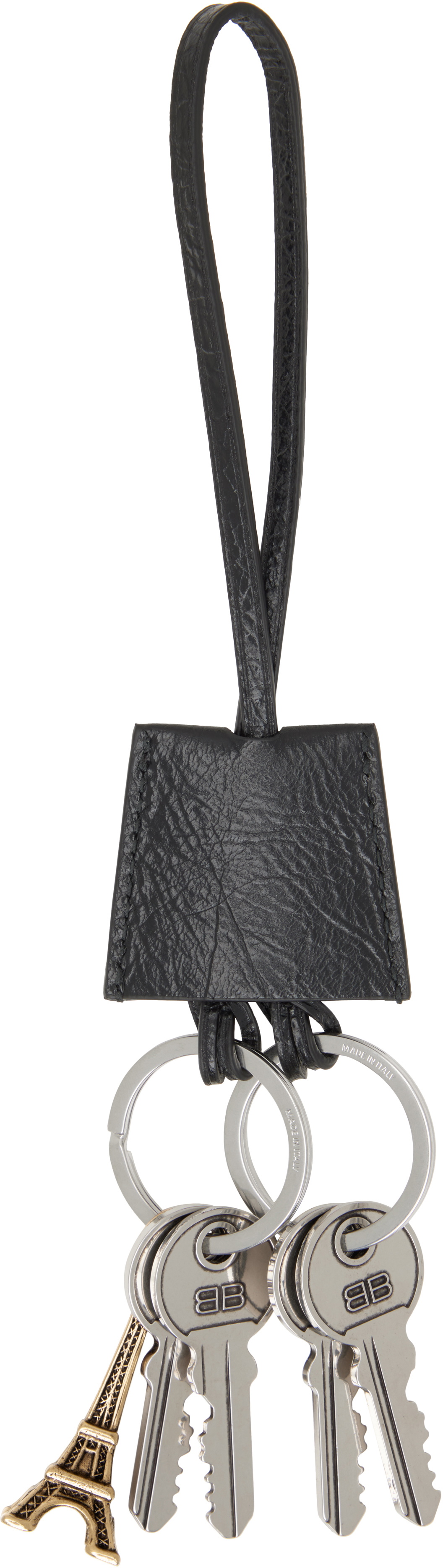 Balenciaga Black 'Le City' Charm Eiffel Keychain Balenciaga