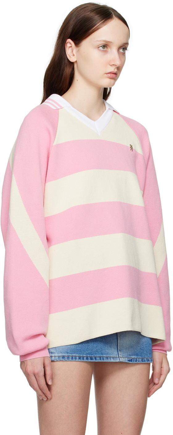 Kijun Pink Striped Polo Kijun