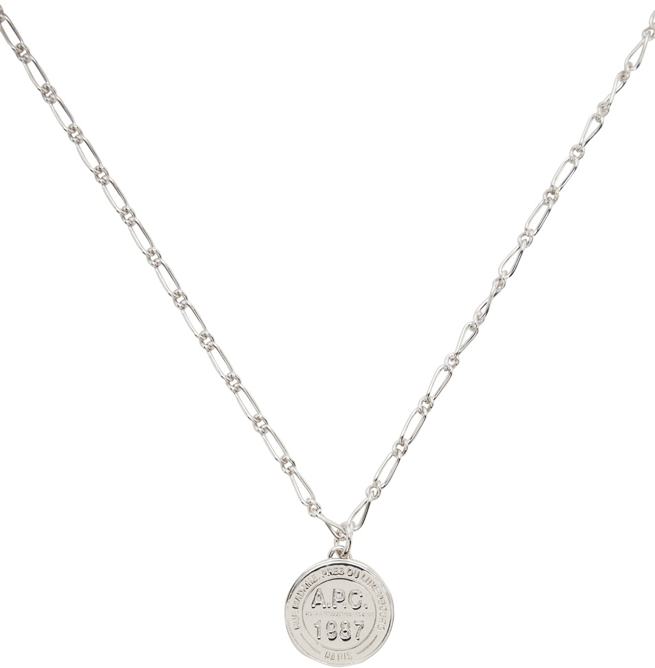 A.P.C. Silver Stamp Necklace A.P.C.