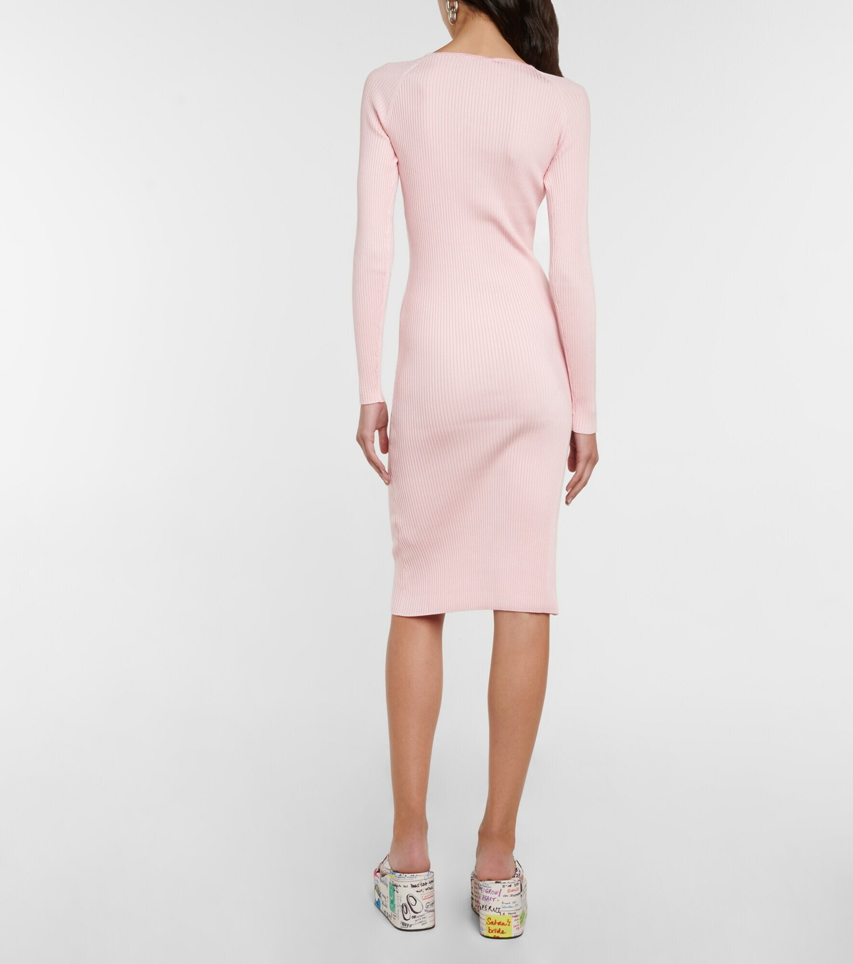 Coperni Cutout Ribbed Knit Dress Coperni