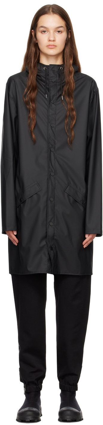 RAINS Black Long Coat Rains