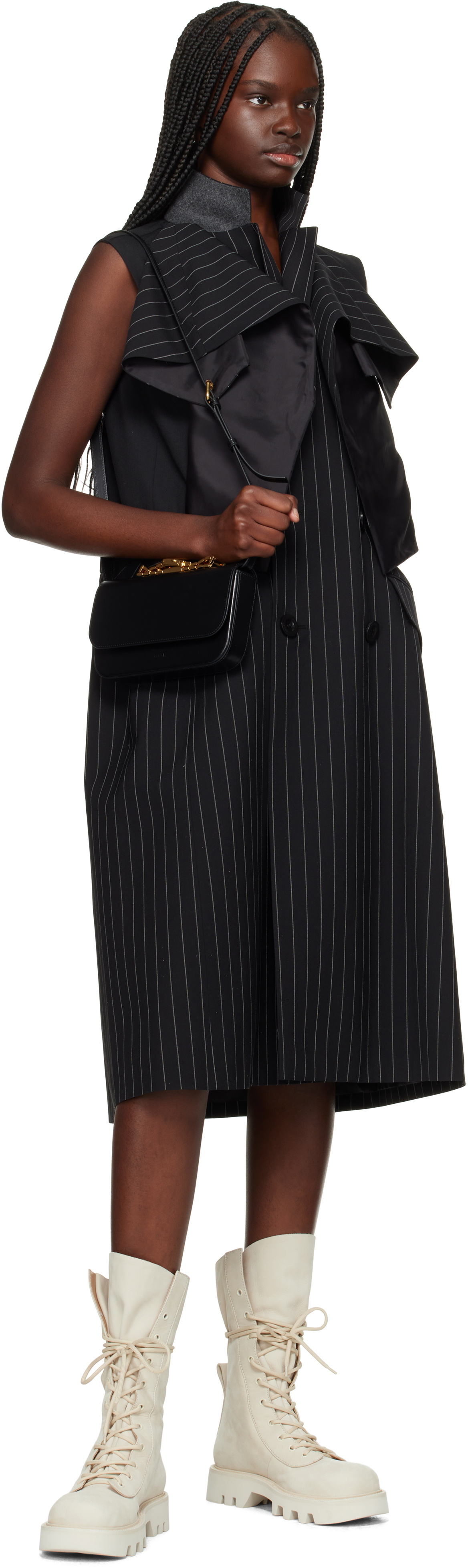 sacai Black Watch Belt Wide Bag Sacai