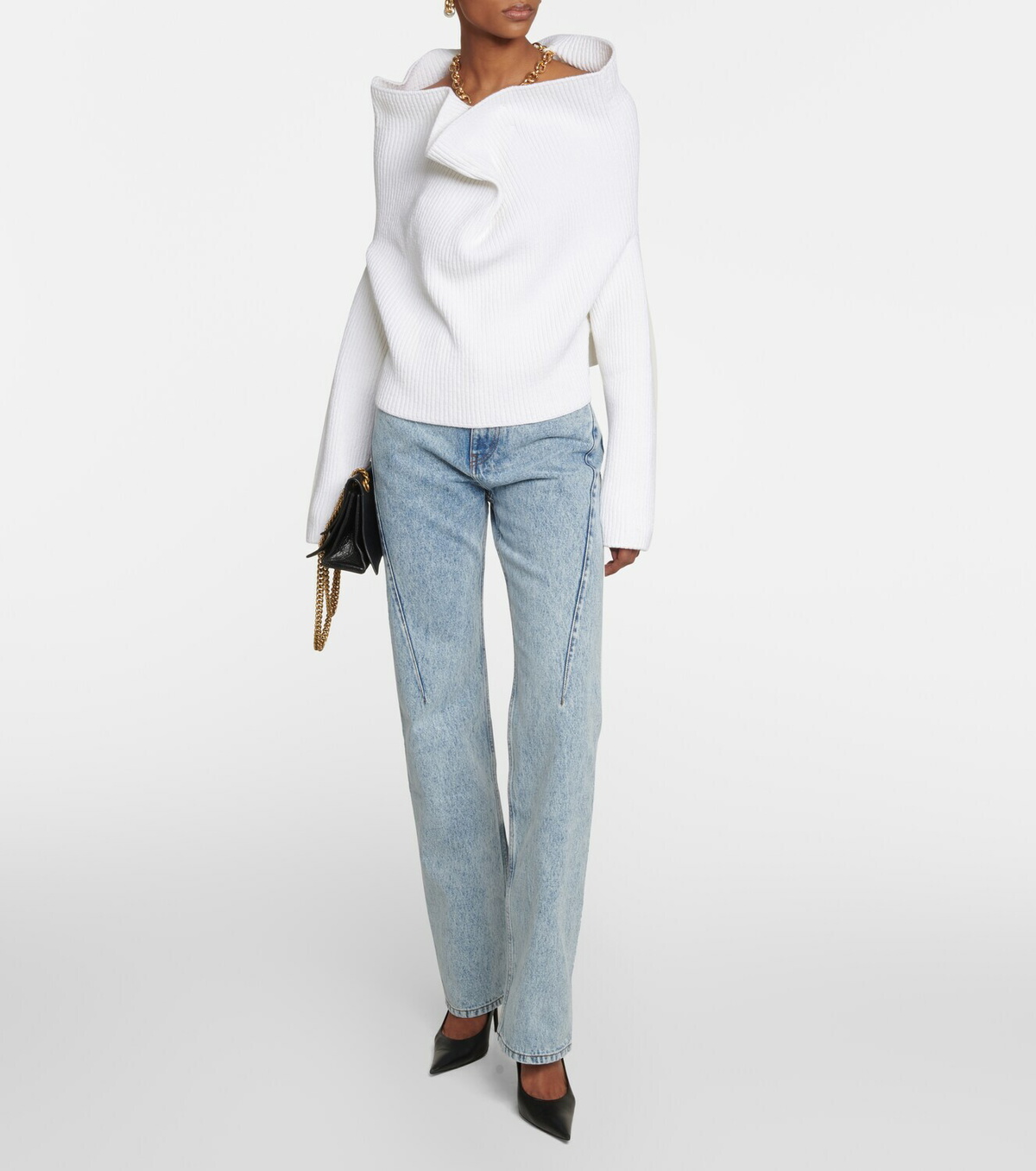 Y/Project - Logo high-rise wide-leg jeans Y/Project
